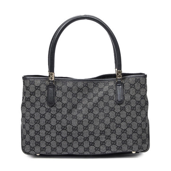 Gucci | Bags | Gucci Horizontal Medium Tote In Black Monogrammed Denim ...